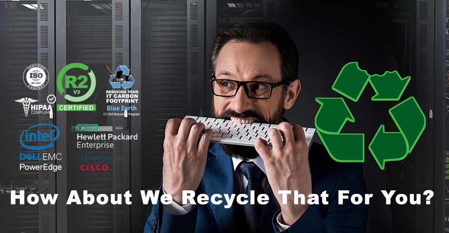 Who removes and recycles decommissioned data center hardware?